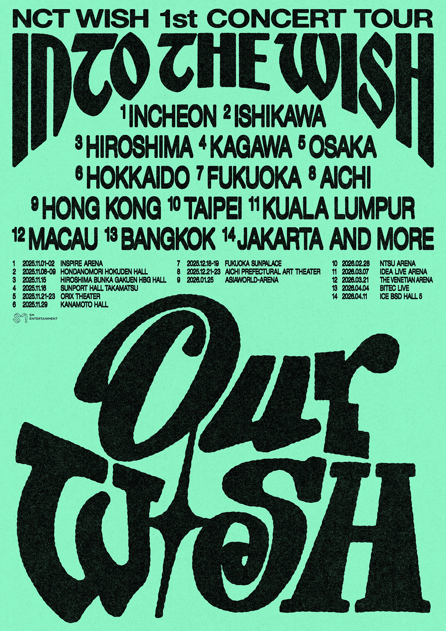 NCT WISH, 첫 단독 콘서트 투어 개최! 글로벌 ‘원톱 대세’의 비상 — SM Entertainment